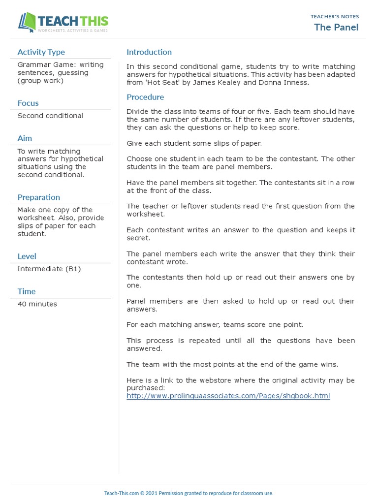 The Panel 1 Pdf