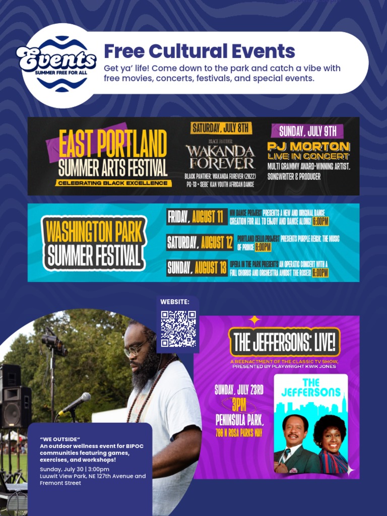 Portland Parks and Recreation's Summer Free For All Events Calendar ...