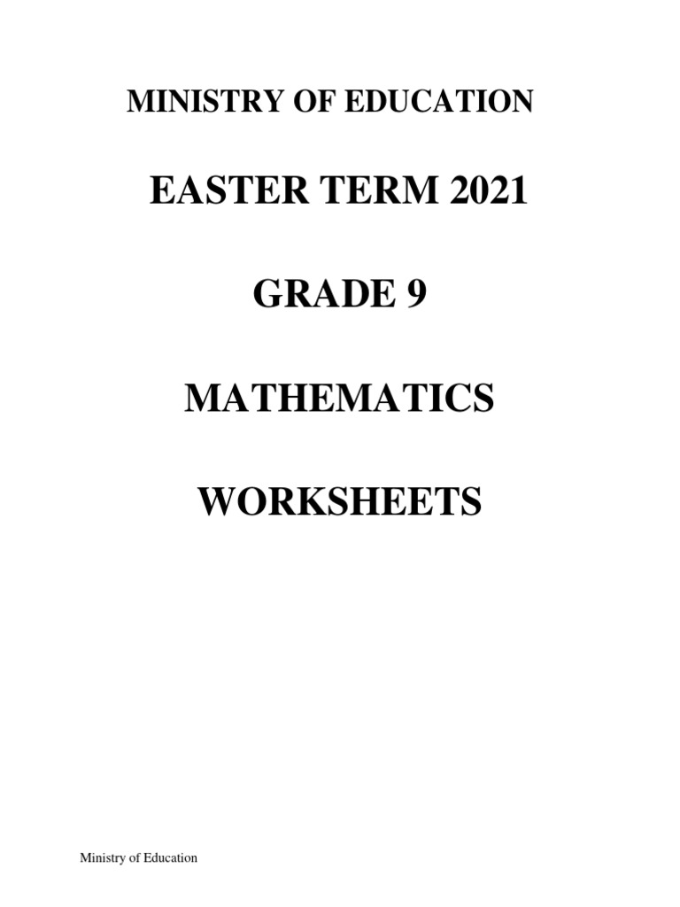 Grade 9 Mathematics Worksheets | PDF | Finance & Money Management ...