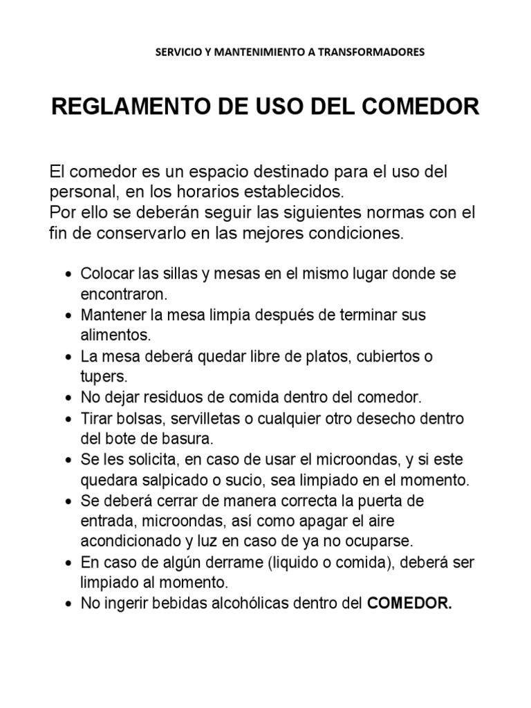 REGLAMENTO OFICINA | PDF