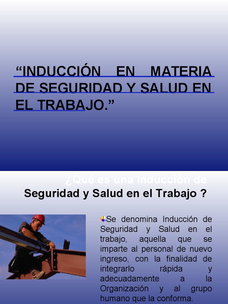 Proceso de Induccion en Seguridad | PDF | Seguridad y salud ocupacional
