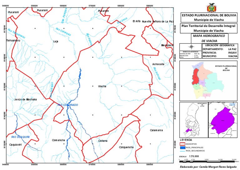 Mapa Hidrografico de Viacha | PDF | Bolivia | Comunidad andina