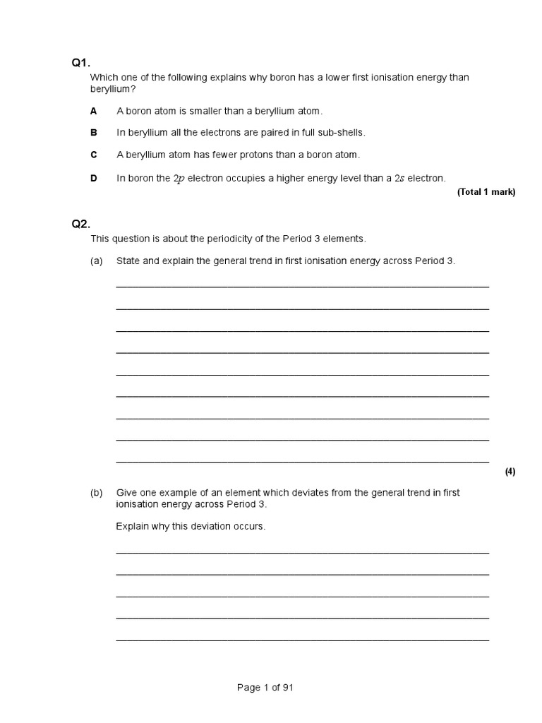 Paper 1 Exam Question Practice | PDF