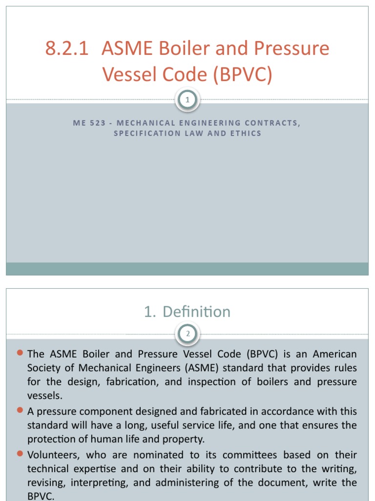 8.2.1 ASME Boiler and Pressure Vessel Code (BPVC) | PDF | Sustainable ...