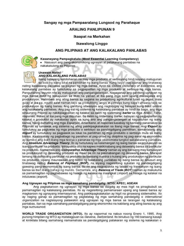 AP Grade9 Quarter4 Module Week8 | PDF AP Grade9 Quarter4 Module Week8 | PDF