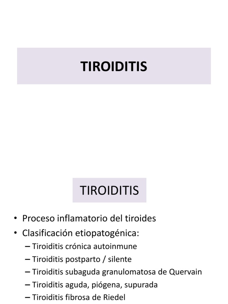 TIROIDES TEMA 5 Tiroiditis | PDF | Tiroides | Hipertiroidismo