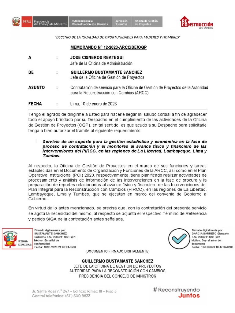 Memorando #12-2023-Arcc-De-Ogp (R) (R) (R) | PDF