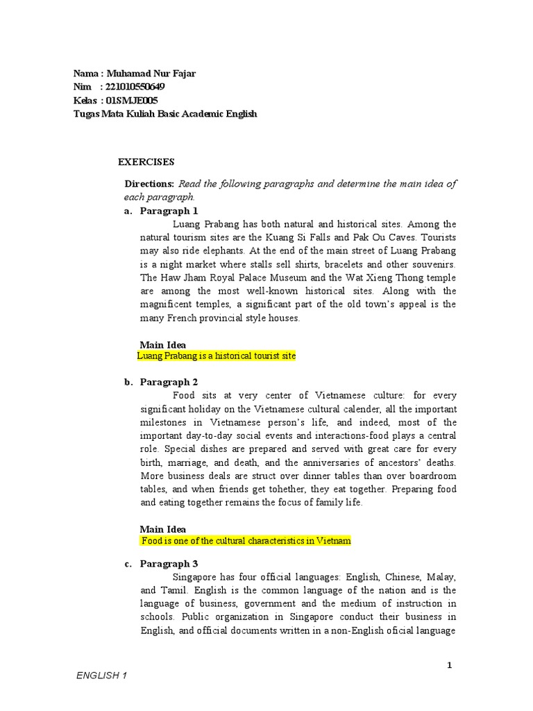 Tugas P8 Basic Academic English | PDF