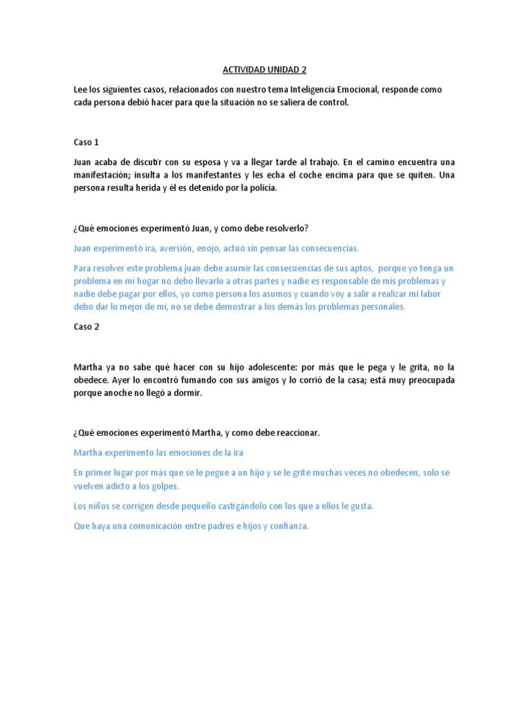 Actividad Unidad II TERMINADA | PDF Actividad Unidad II TERMINADA | PDF