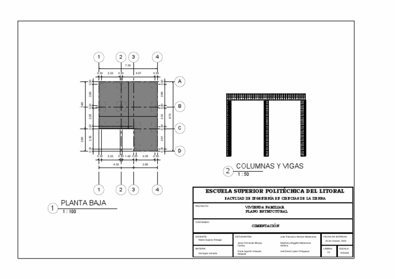 Plano Columnas Y Vigas Pdf