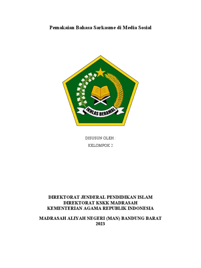 Pemakaian Bahasa Sarkasme Di Media Sosial 1 | PDF