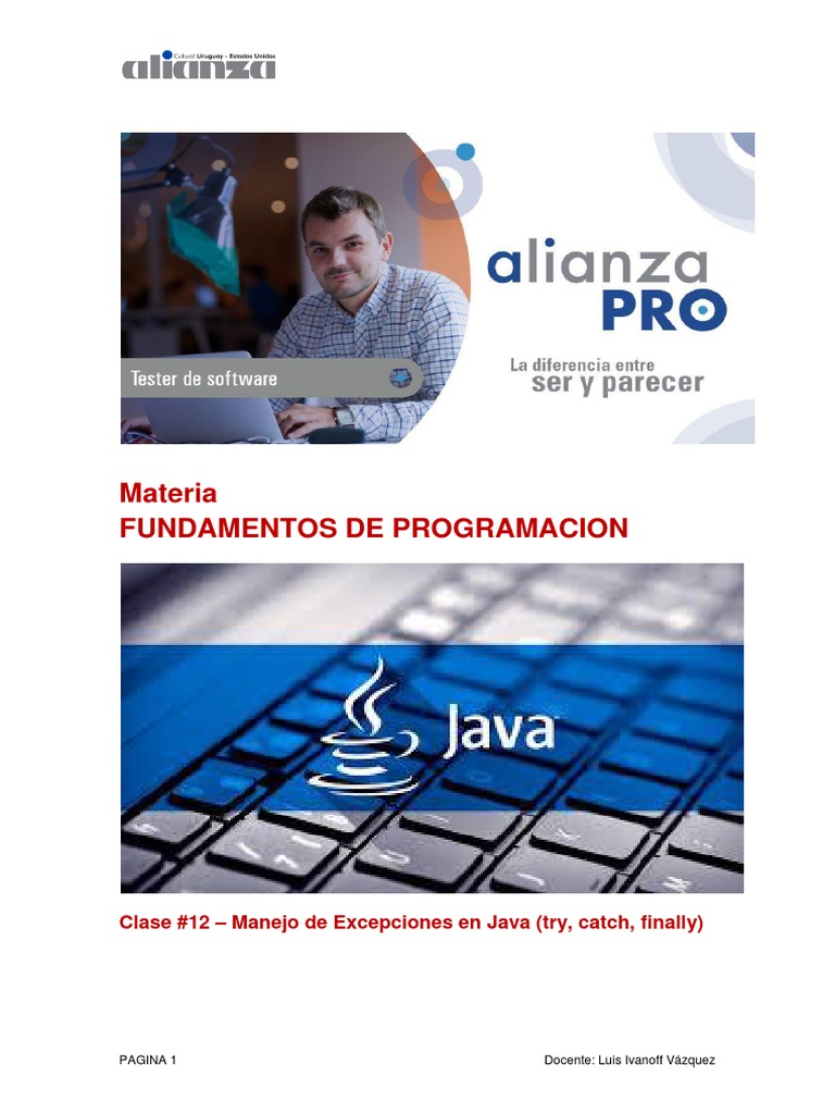 Clase 12 - Fundamentos de Programacion | PDF | Java (lenguaje de programación) | Lenguaje de ...