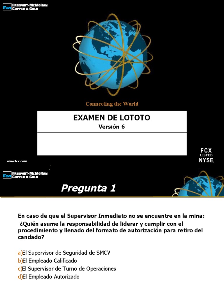 Examen LOTOTO - V6 | PDF