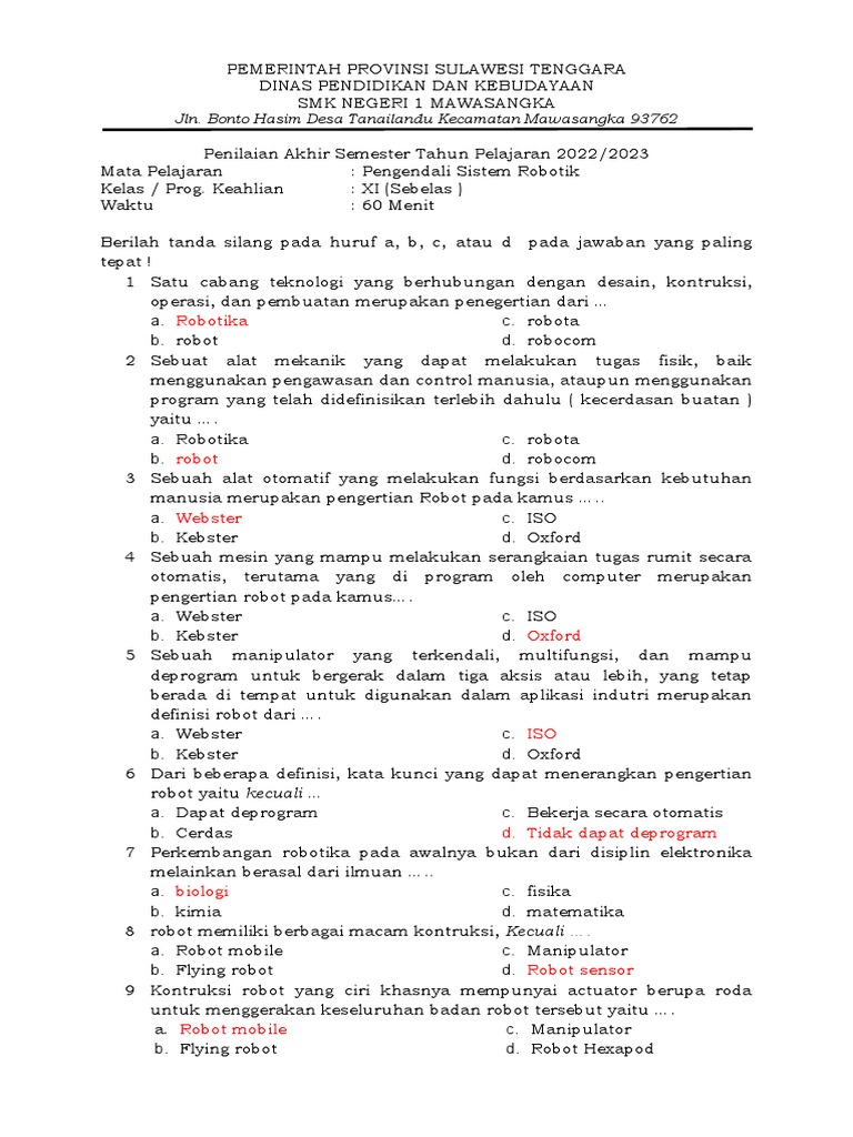 Soal PSR Kelas Xi ELIND | PDF | Teknologi & Rekayasa