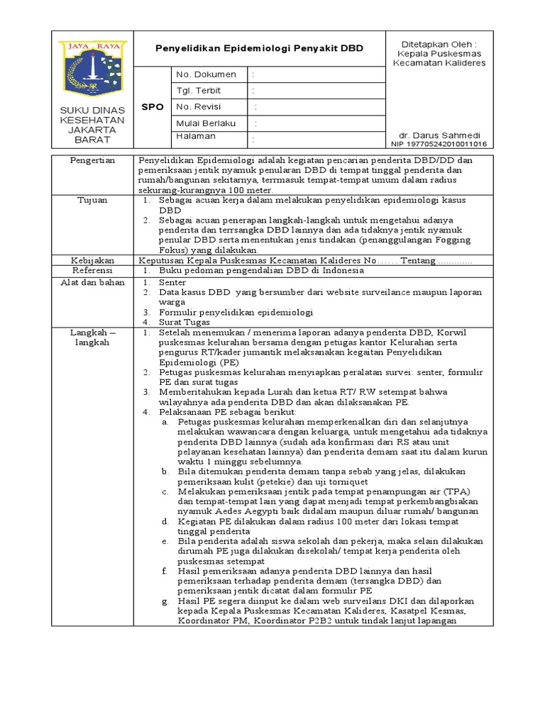 Sop Pe DBD | PDF | Kesehatan Holistik