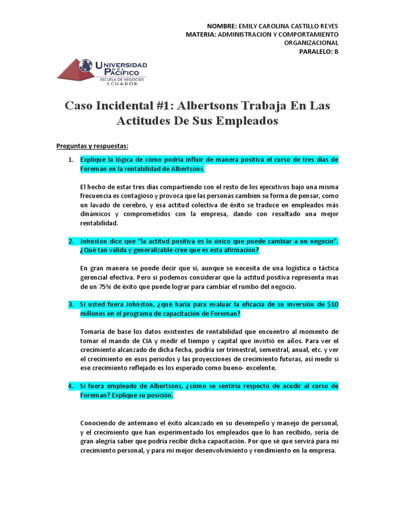 Caso Incidental ACO | PDF