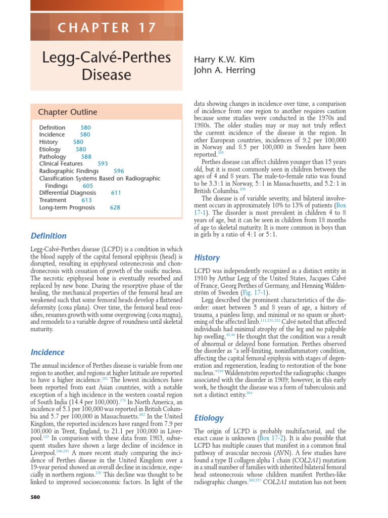 Legg-Calvé-Perthes Disease | PDF | Hip | Diseases And Disorders