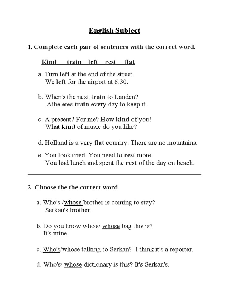 English Subject | PDF | Drink | Restaurants