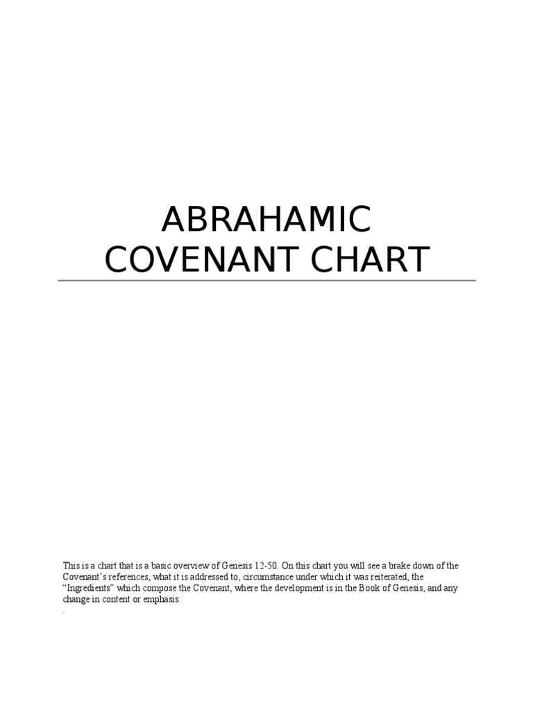 Abrahamic Covenant Chart | PDF | Abraham | Book Of Genesis
