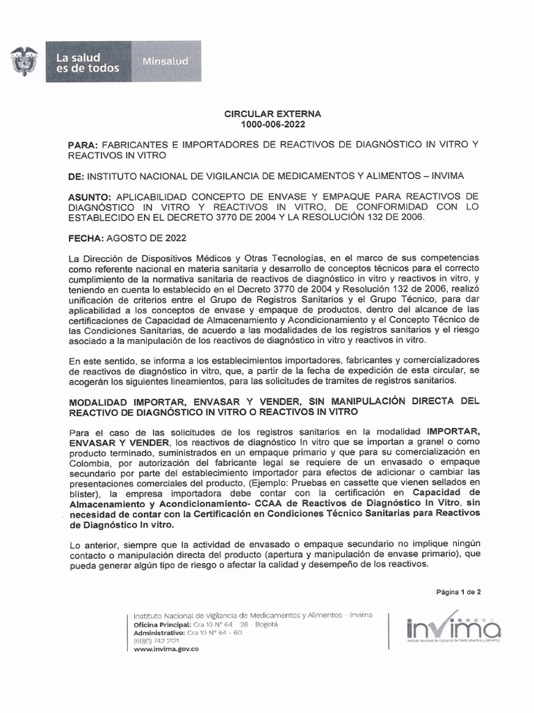 Circular Externa 1000-006-2022 | PDF