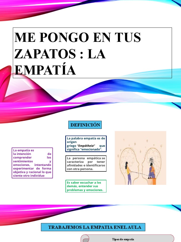 Empatía: Poniéndonos en los Zapatos del Otro | PDF | Empatía | Las ...