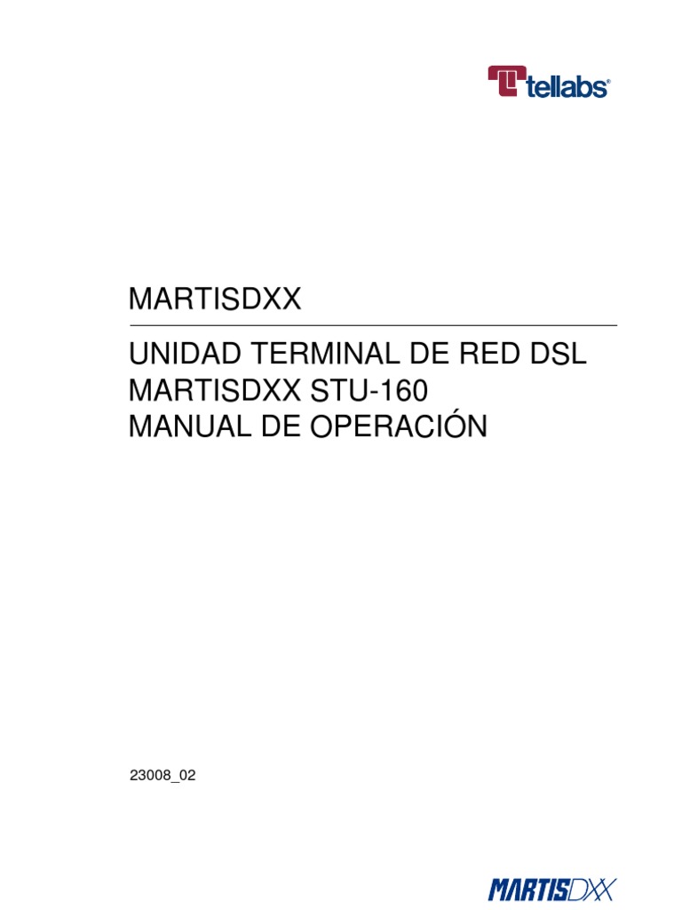 Stu 160 | PDF | Línea de abonado digital | Terminal de computadora