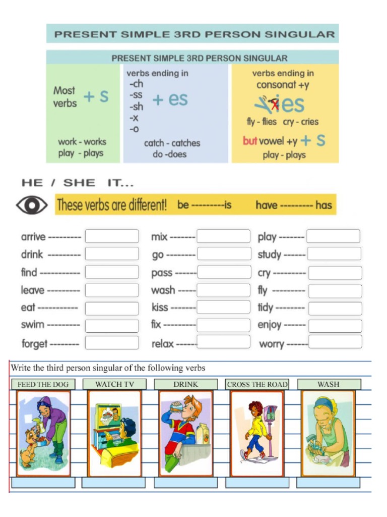Spelling Third Person Present Simple | PDF