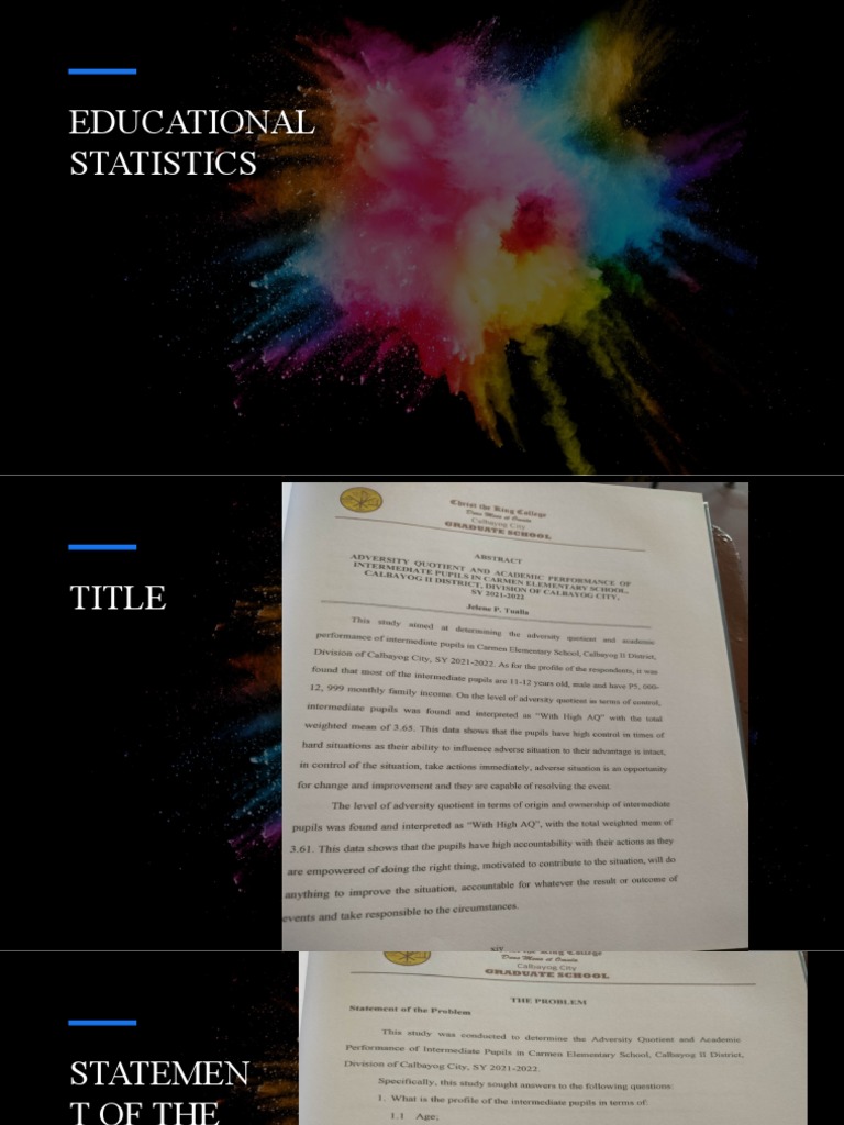 Educational Statistics | PDF