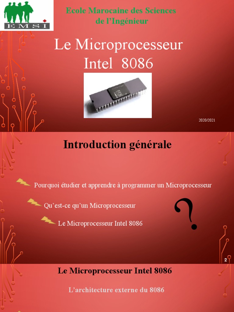 Guide complet sur le microprocesseur 8086 | PDF | Microprocesseur ...