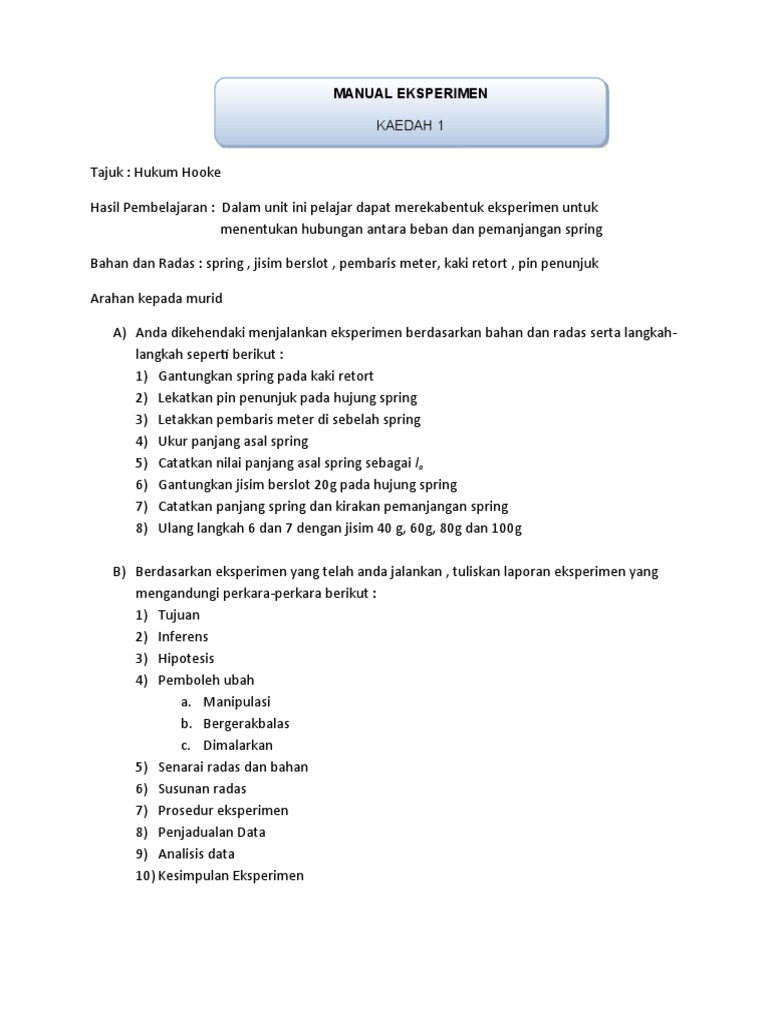 F4 - Beban Dan Pemanjangan Spring | PDF