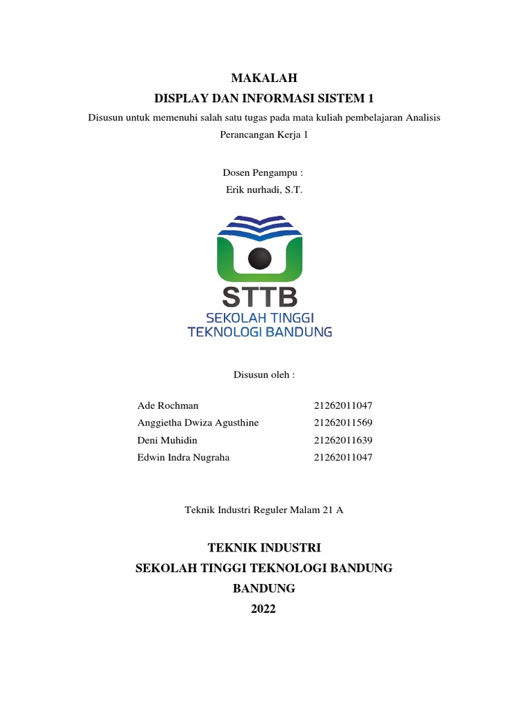 Makalah Display Dan Informasi Sistem | PDF