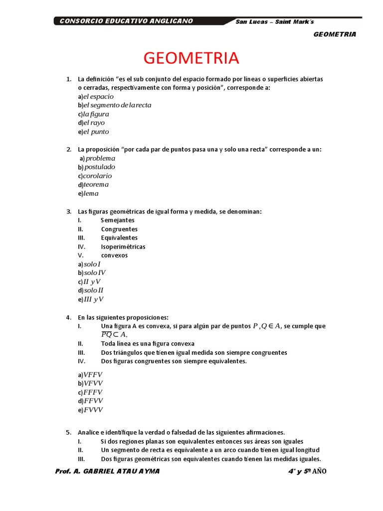 Geometria Pre | PDF | Triángulo | Conjunto convexo