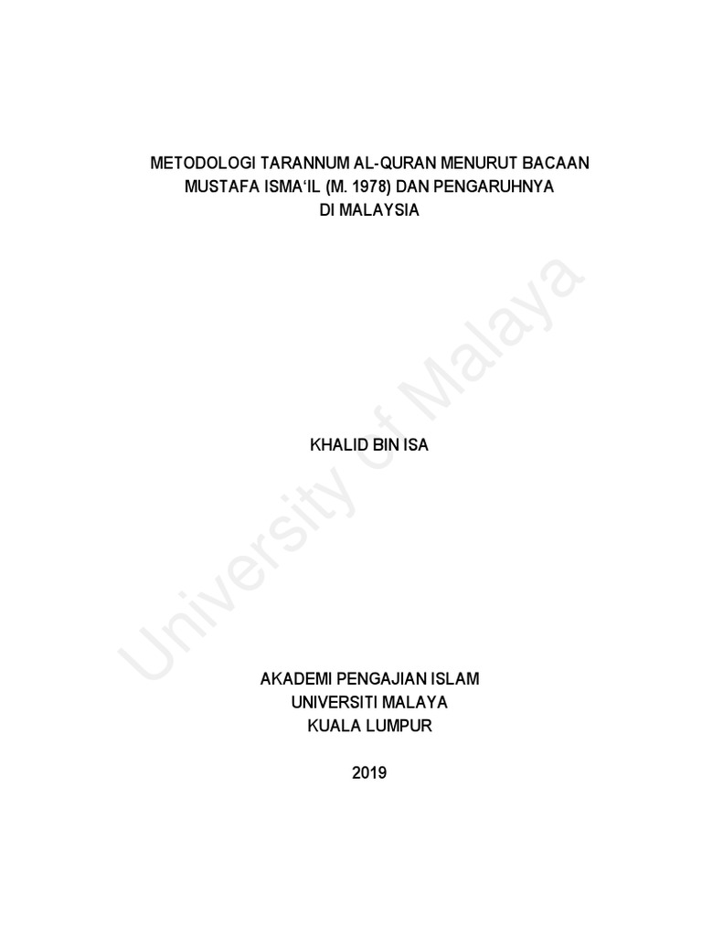 Metodologi Tarannum Al-Quran Menurut Bacaan | PDF