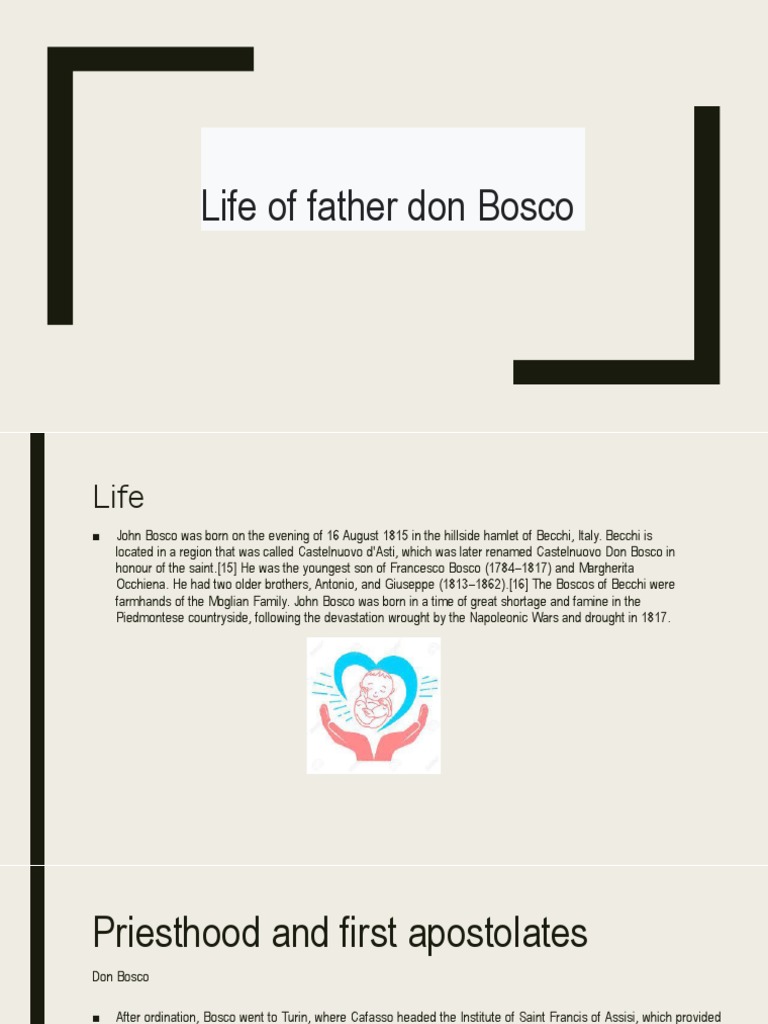 Life of Father Don Bosco | PDF | Catholic Church