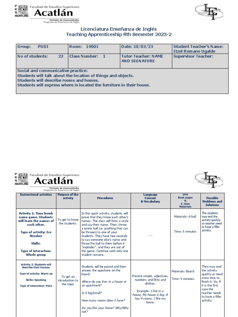 Lesson Plan There Is There Are | Download Free PDF | Teachers | Lesson Plan