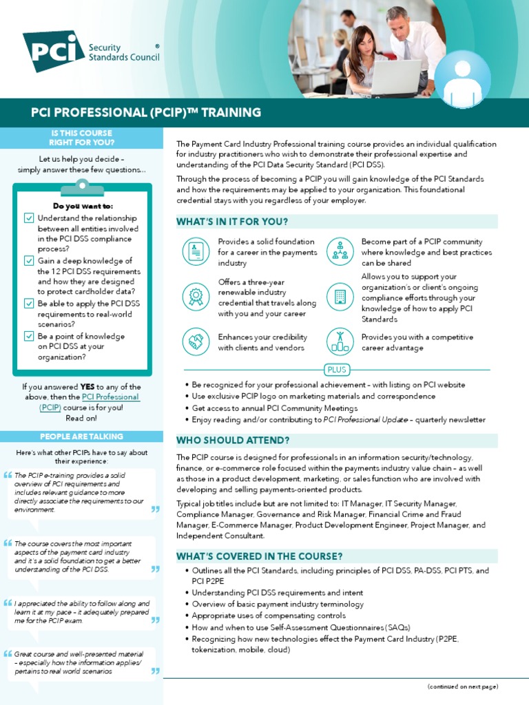 PCI Professional Training Course Description | PDF | Payment Card ...