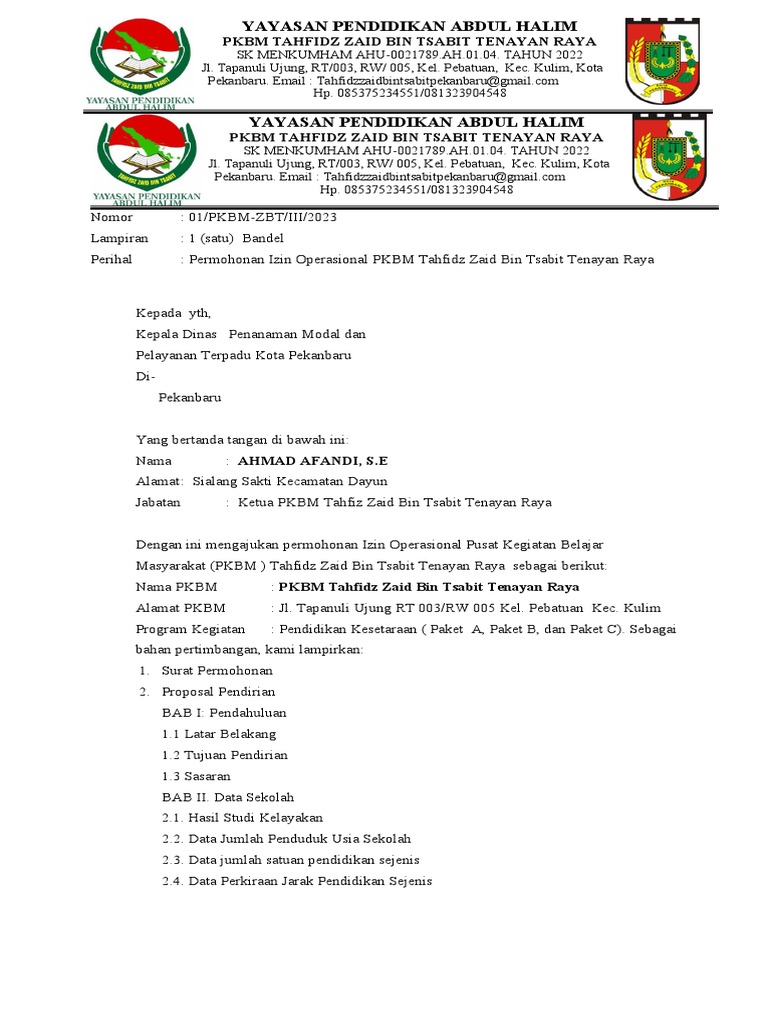 Proposal Io Tahfidz ZBT | PDF