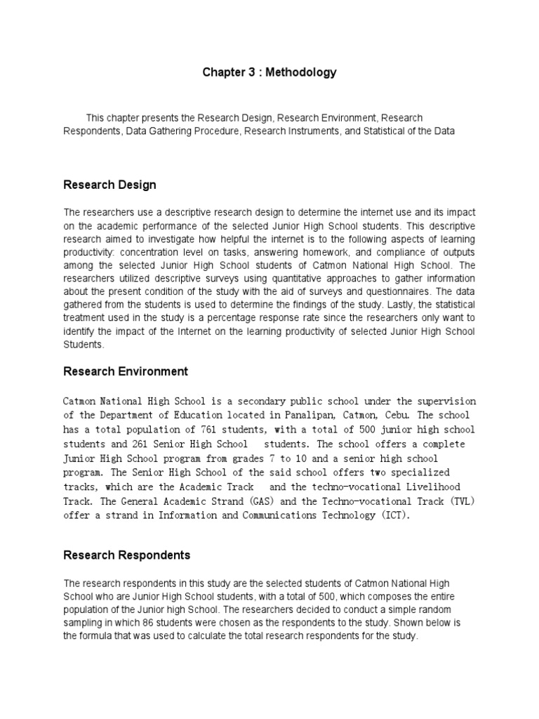 Chapter 3 Methodology | Download Free PDF | Survey Methodology ...