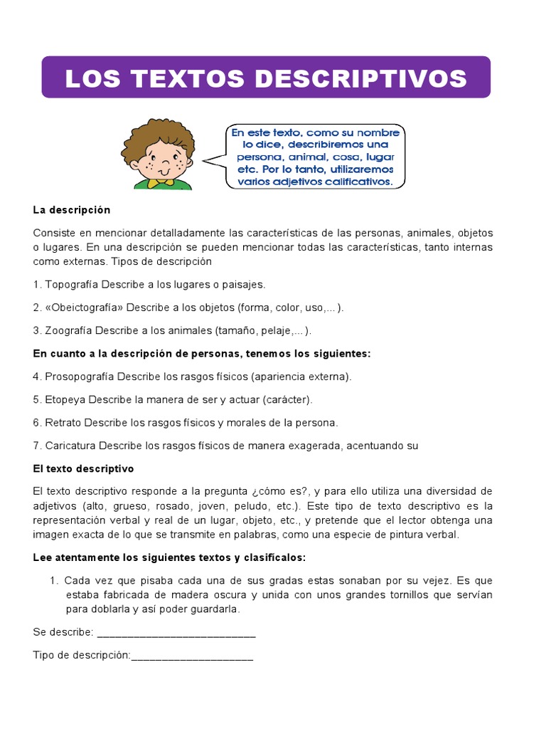 Los-Textos-Descriptivos-4P-CL-SETIMA SEMANA | PDF