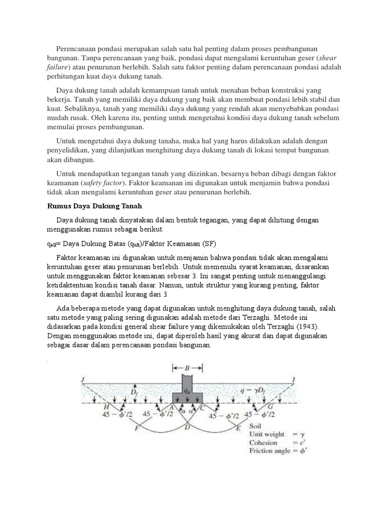 daya dukung tanah | PDF