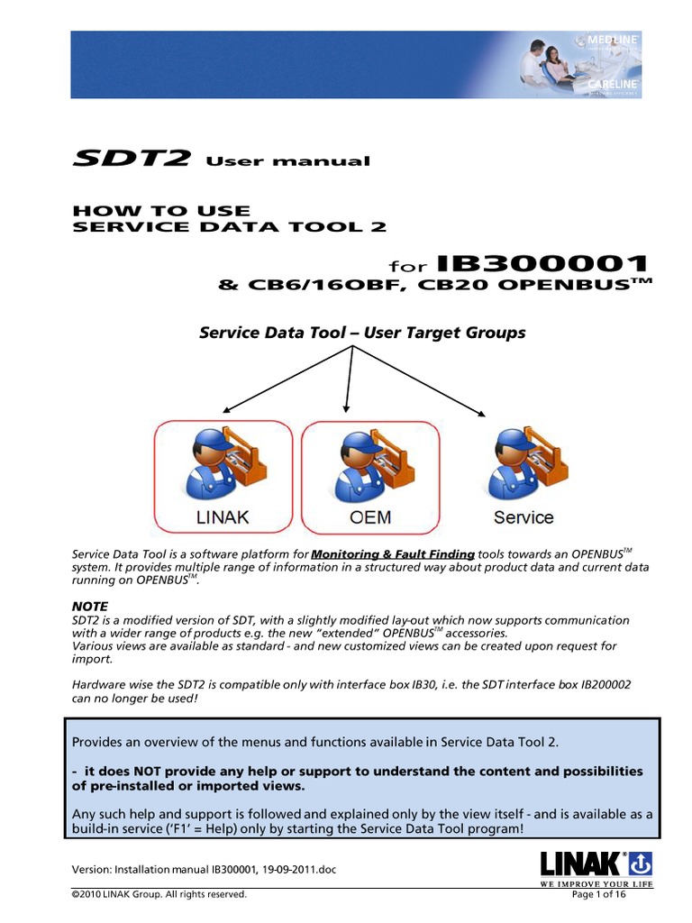 User Manual SDT2 and IB300001 - CB6,16,20 - V2.4.1 | PDF | Technology ...