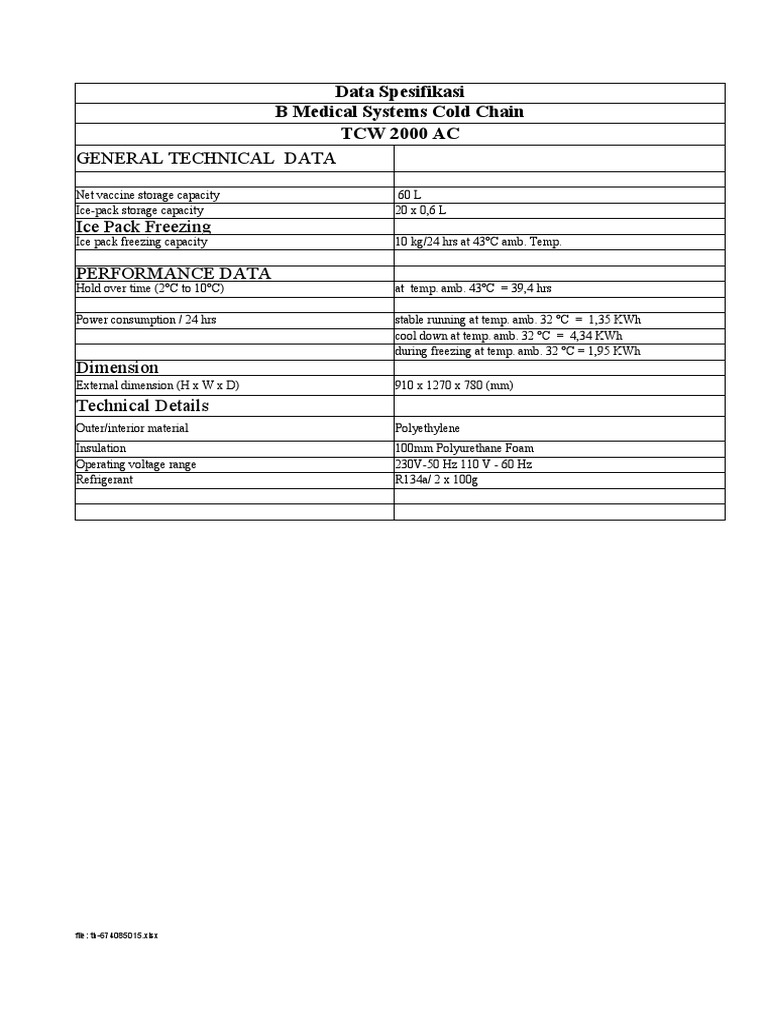 12 TCW 2000 AC - Data Spesifikasi | PDF