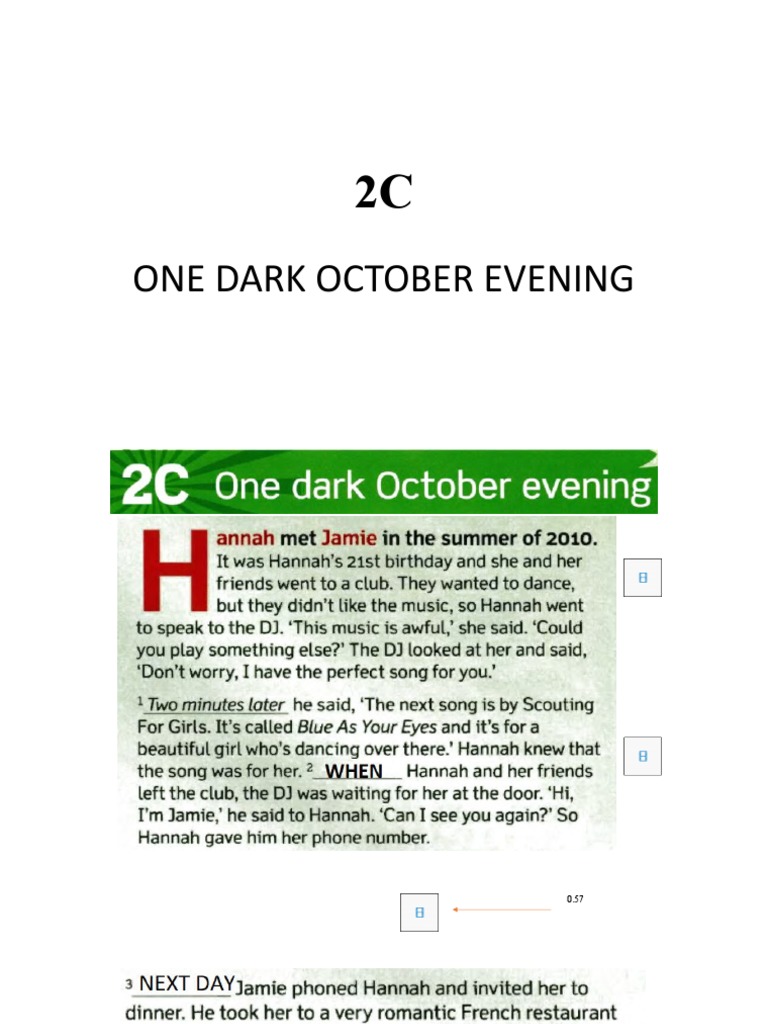 2C One Dark October Evening | PDF | Art | Poetry