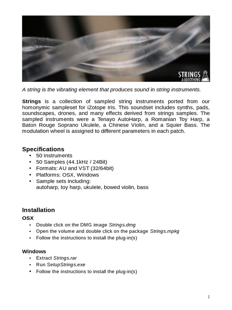 AudioThing Strings | PDF | String Instruments | Double Bass