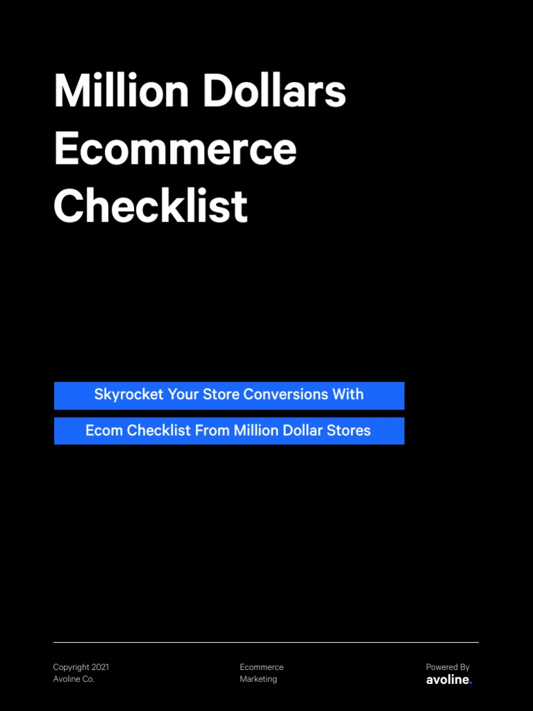 Ecom Checklist | PDF