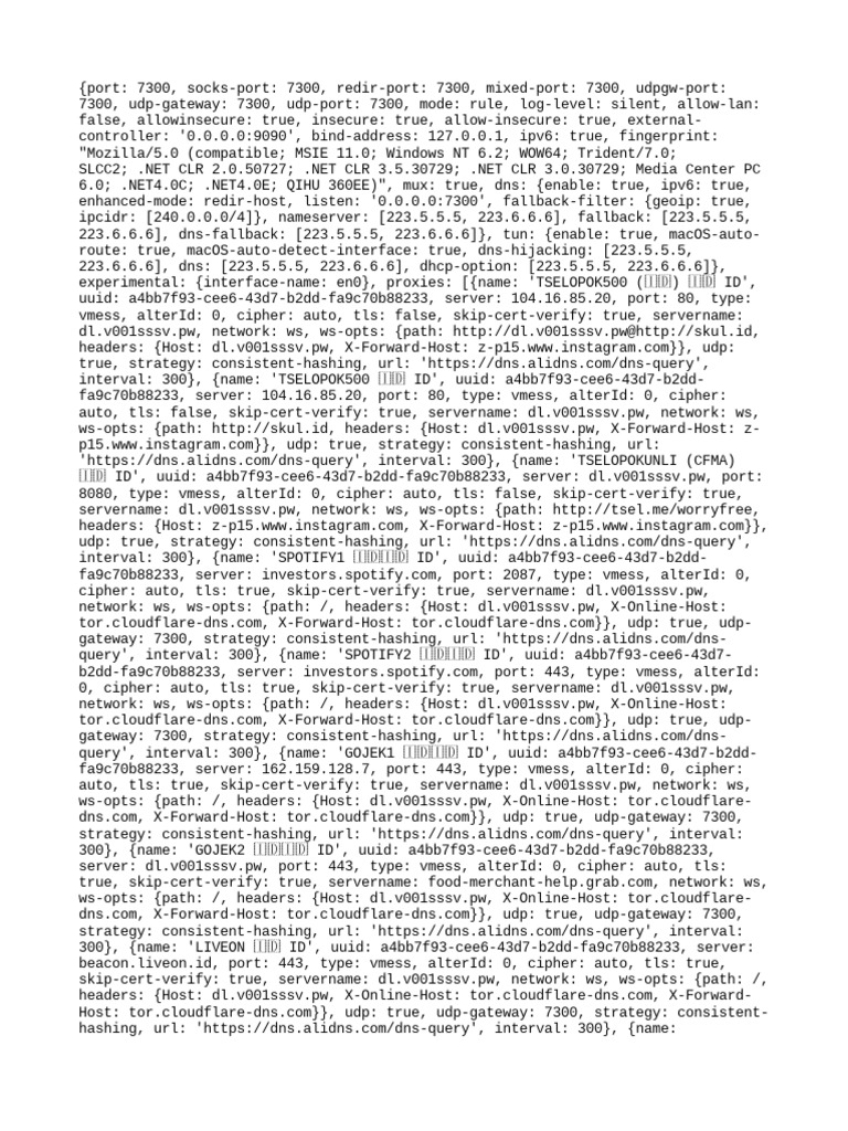 Vmess Proxy Configuration Guide | PDF | Transport Layer Security | Computer Networking