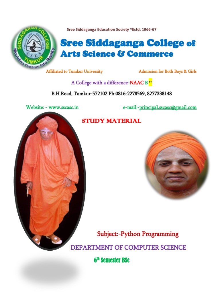3BSc Python Programming | PDF | Data Type | Python (Programming Language) 3BSc Python Programming | PDF | Data Type | Python (Programming Language)