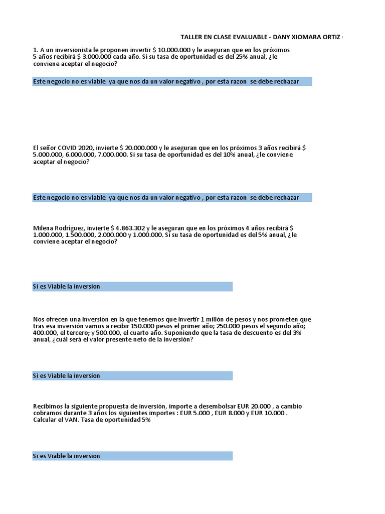 Actividad de Finanzas | PDF