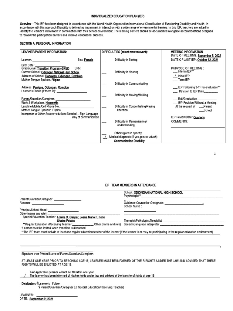 IEP | PDF