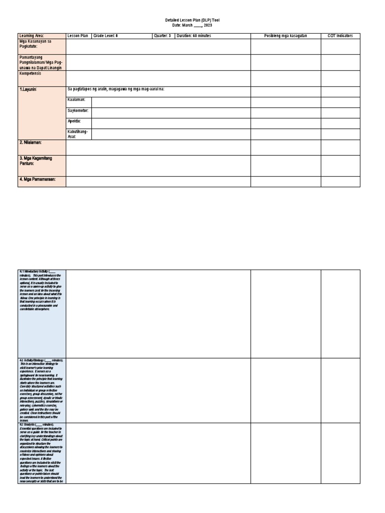 Blank DLP | Download Free PDF | Learning | Cognition